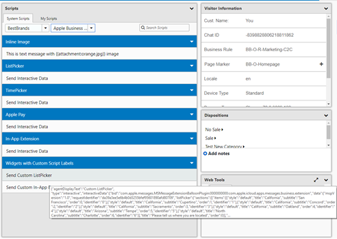 JSON script labels in Agent Desktop